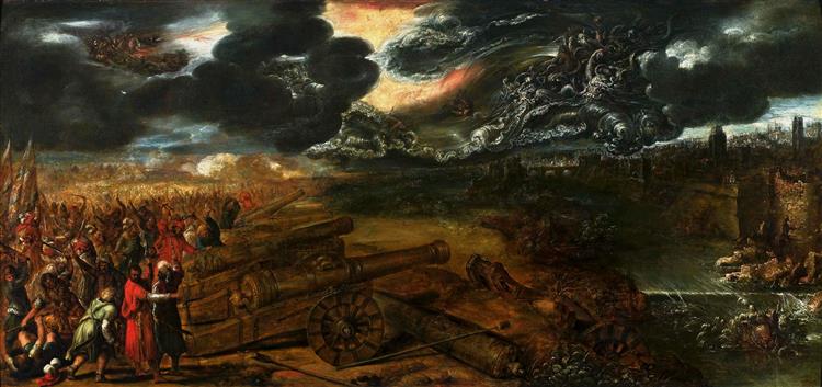 Final Battle of the Siege of Troy, 1625 - Adam van Noort - WikiArt.org