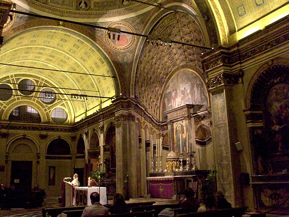 Santa Maria presso San Satiro - Bramante false apse, c.1482 - Donato ...