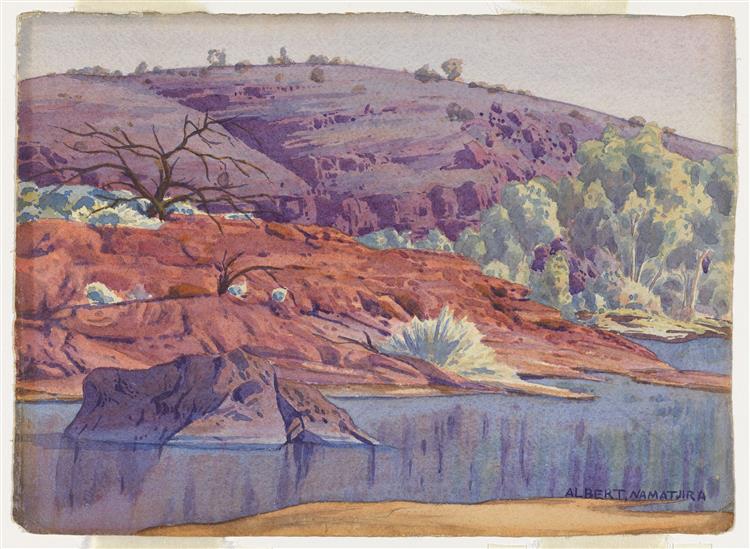 Njirrakarpa, Finke River, James Ranges, c.1948 - Albert Namatjira ...