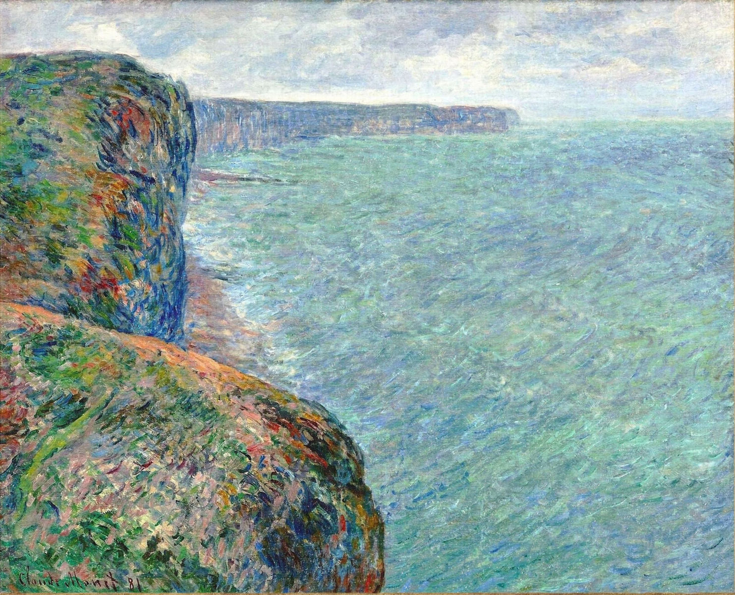 The Sea Seen from the Cliffs of Fecamp, 1881 - Claude Monet - WikiArt.org